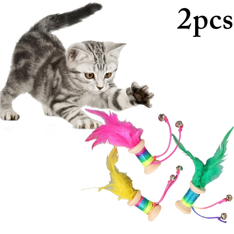 Click here for Nobrand 2pcs Fake Feather Cat Toy Interactive Cat... prices