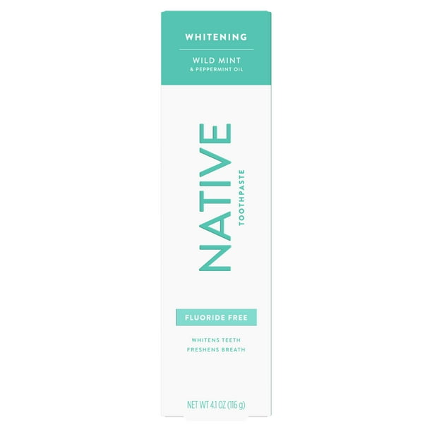 Native Whitening Wild Mint & Peppermint Oil Fluoride Free Toothpaste, 4 ...