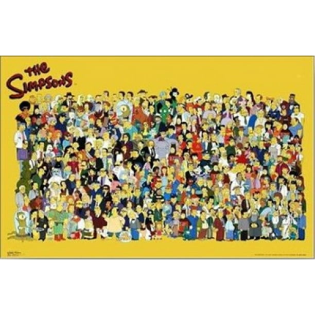 Simpsons Cast Poster (36 x 24) - Walmart.com