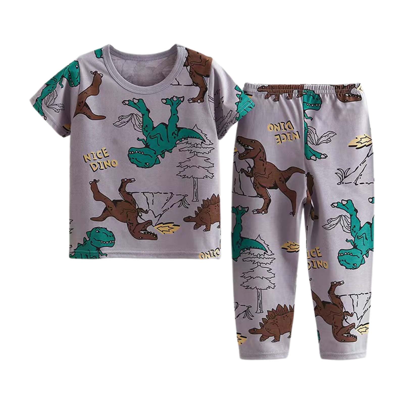 Click here for Hiiyo Big Boys Pajamas Cartoon Print Short Sleeves... prices