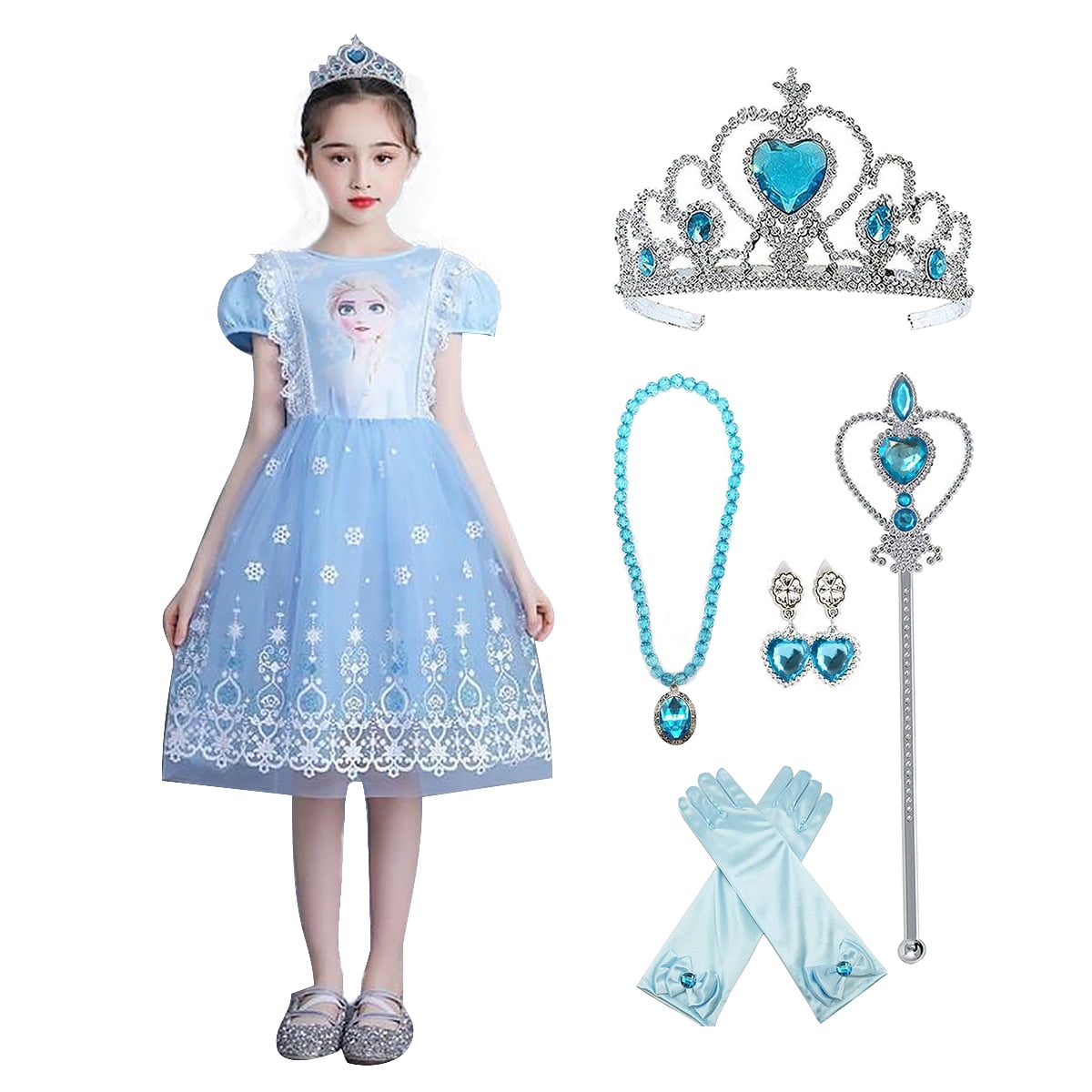 Click here for Hawee Grisl Elsa Princess Dress Queen Costume Cosp... prices