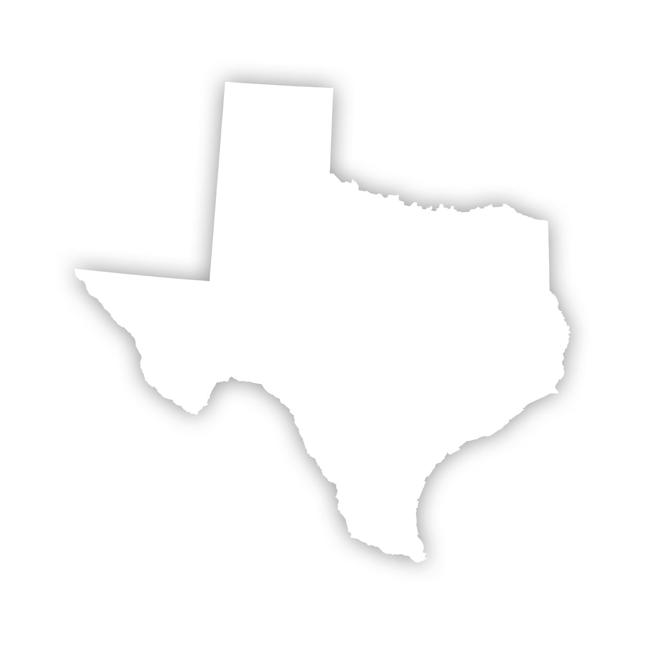 Texas Shaped Sticker Decal Die Cut - Self Adhesive Vinyl - Weatherproof ...