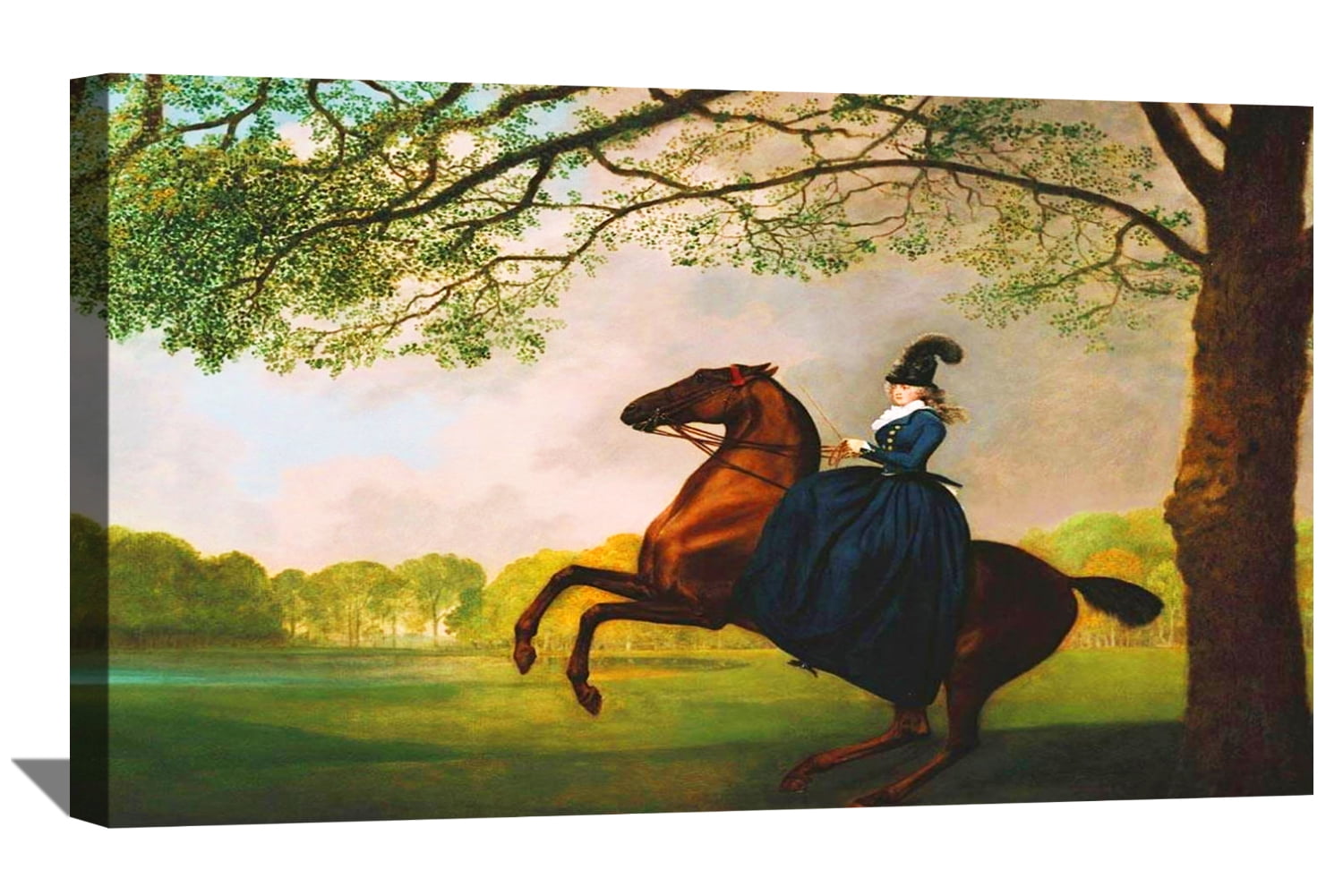 George Stubbs Paintings Sporting Art Print Laetitia, Lady Lade Canvas ...