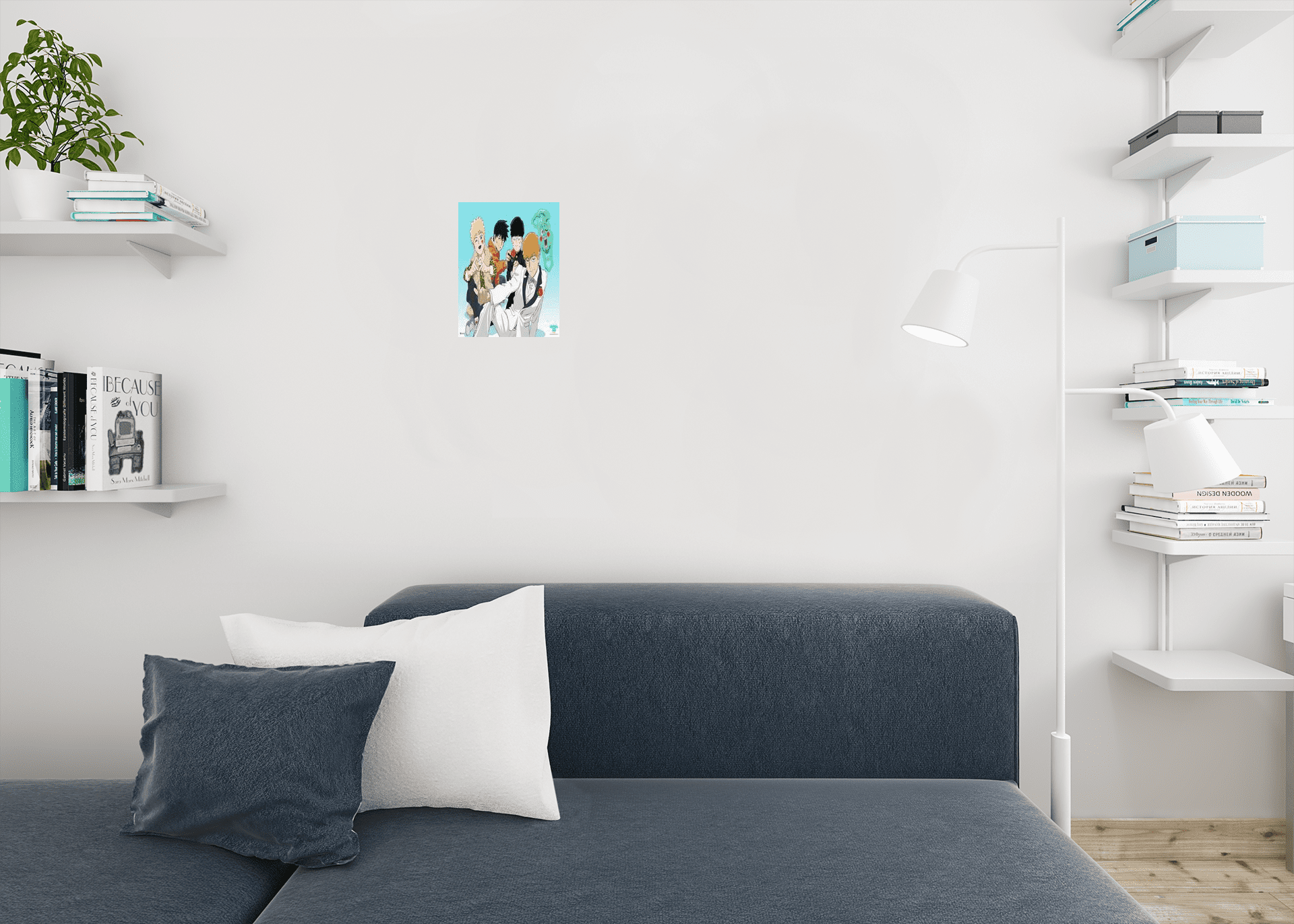 Buy Mob Psycho 100 Poster Mob Reigen Dimple White Suit Crunchyroll ...