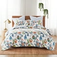 Levtex Home Eleni Quilted Euro Sham, Blue/White Tile Design, Cotton ...