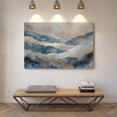 Abstract Blue and Gold Watercolor Landscape, wall decor, home decor ...