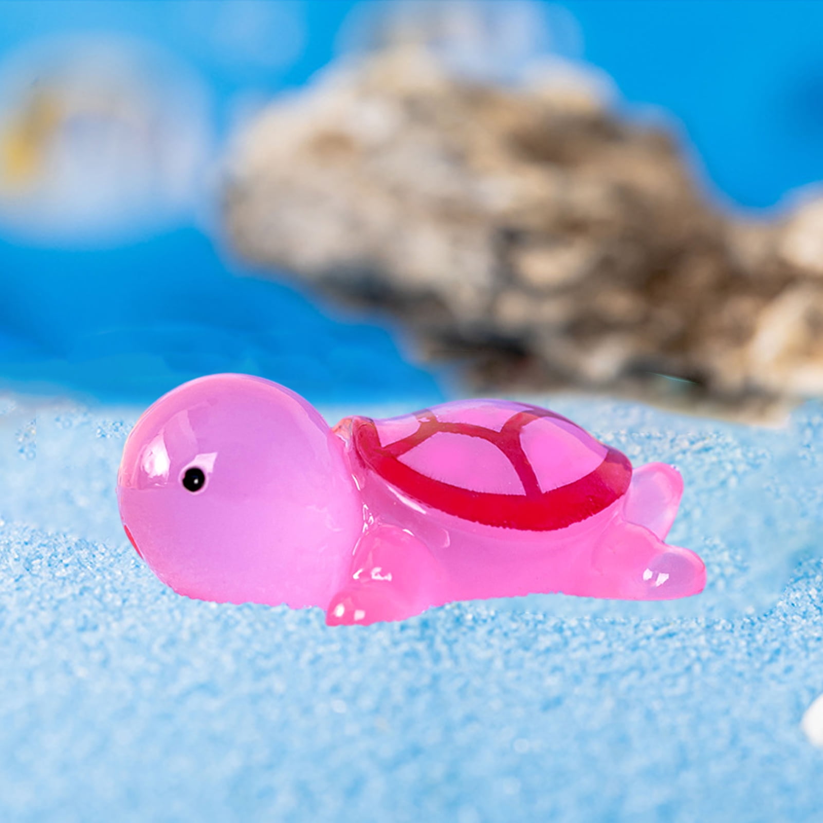 Hesroicy Realistic Turtle Ornament Creative Eye-catching Resin Luminous ...