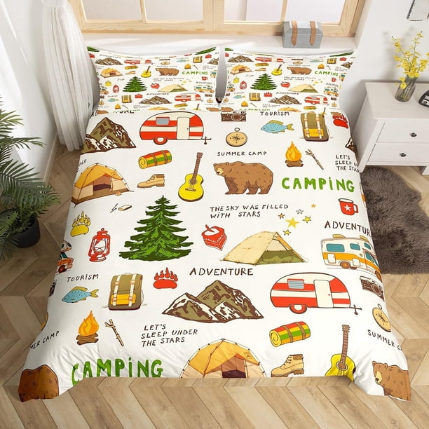 Aventura Juego de Funda Nórdica Queen Size,Oso de dibujos animados ...