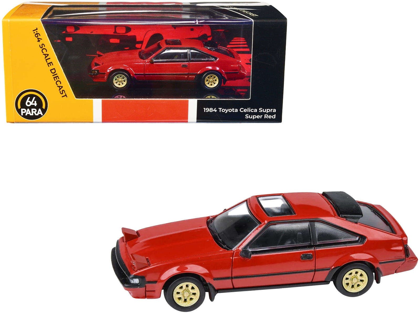 1984 Toyota Celica Supra Super Red with Sunroof 1/64 Diecast Model Car ...