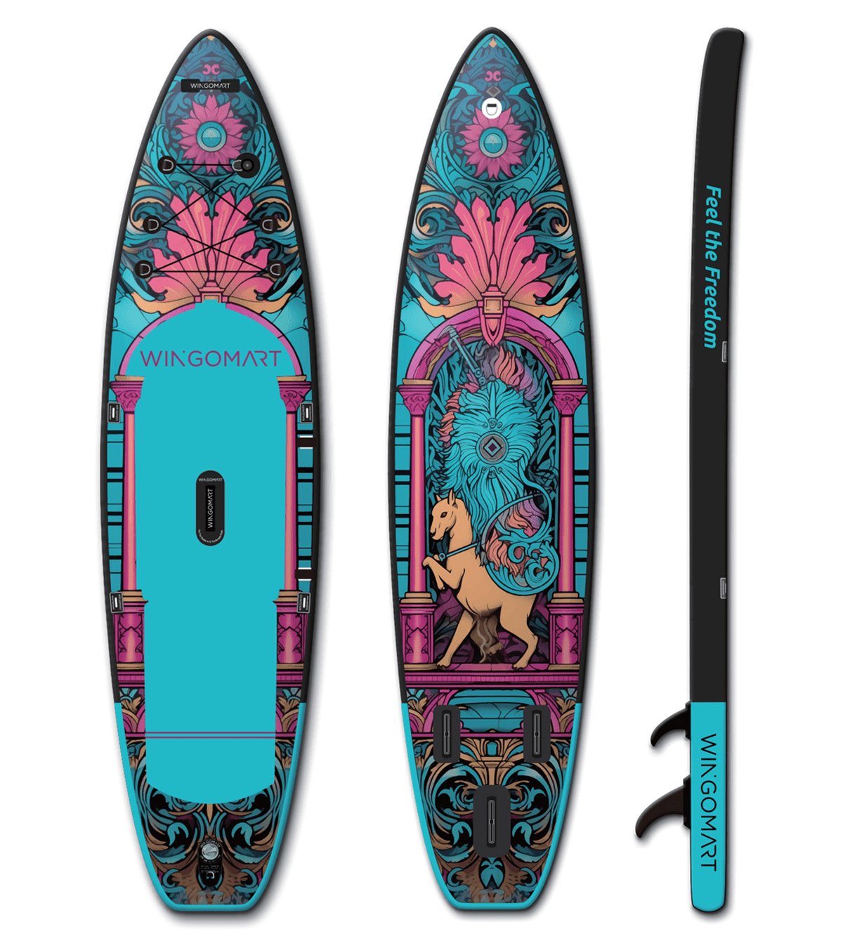 Turquoise Celestial 11FT x 33" Super Wide Inflatable Stand Up Paddle ...