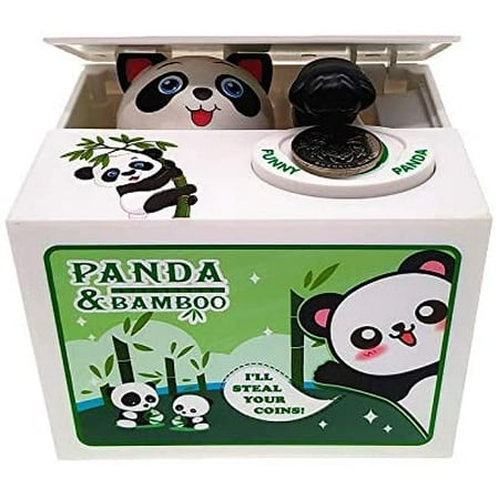 HUACA Piggy Bank for Kids,Panda Stealing Money Bank,Coin Bank,Automatic ...