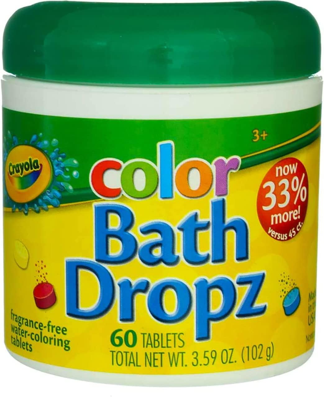 Crayola Color Bath Dropz 3.59 Ounce (60 Tablets) by Toys & Child ...