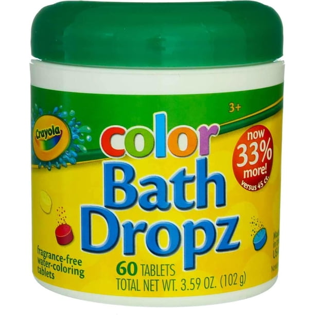 Crayola Color Bath Dropz 3.59 Ounce (60 Tablets) by Toys & Child ...
