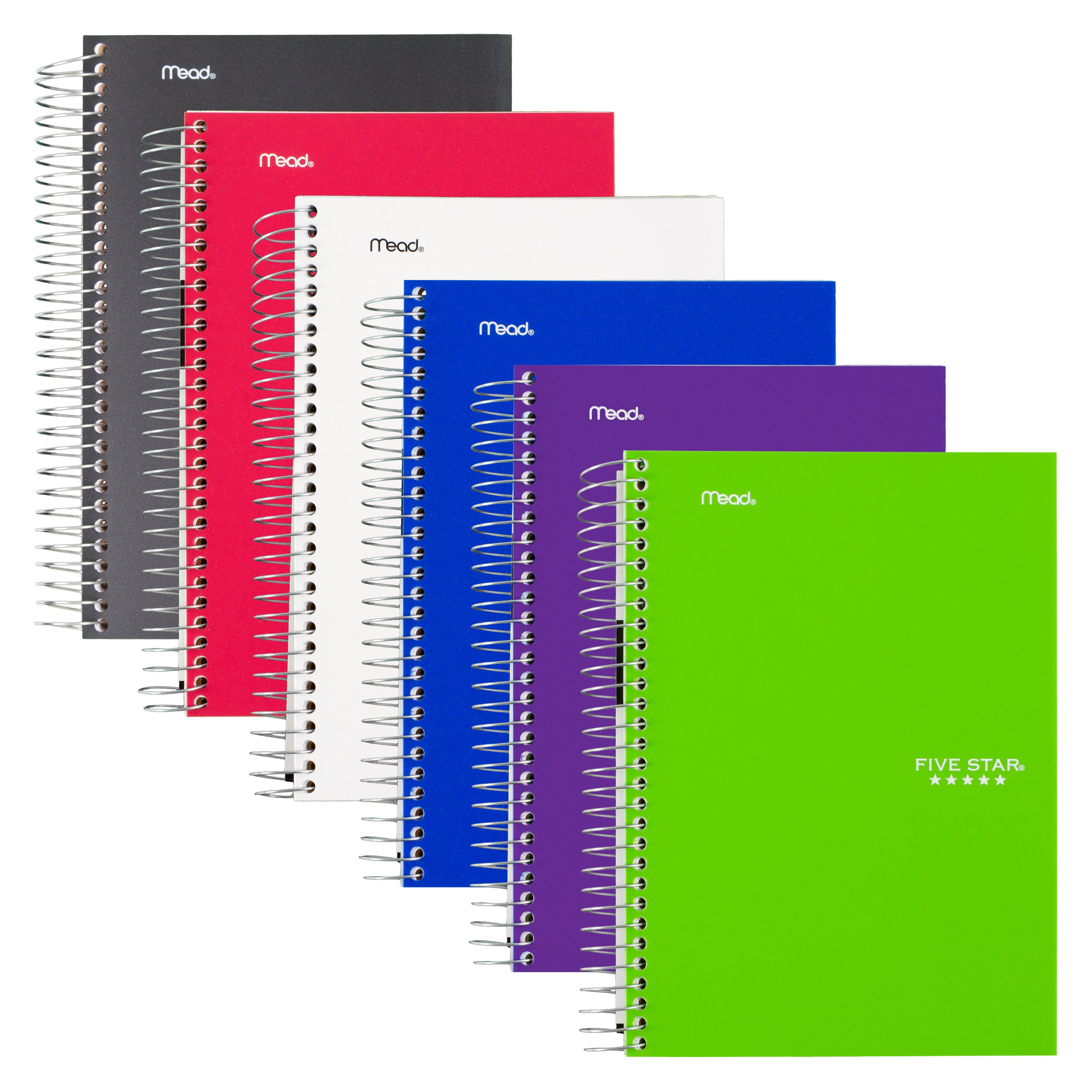 Five Star Notebook 5 Subject College Ruled Assorted 6 Pack 73527 five-star-notebook-5-subject-college-ruled-assorted-6-pack-73527