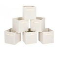 Enova Home Ivory Storage Bins Fabric Box (Set of 6) - Walmart.com