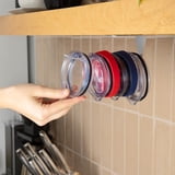 Tumbler Lid Organizer - Horizontal - Self-Adhesive Under-Cabinet Mount ...