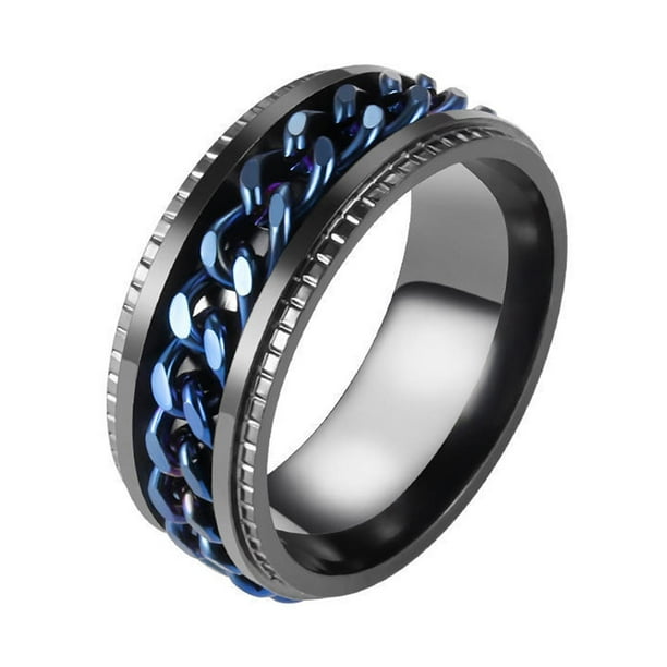 Blue11Rotatable Beers Bottle Opener Ring With Inner Rotating Chain ...