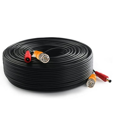 CableVantage Security Camera Cable, 60ft Video Power BNC to RCA Cord ...