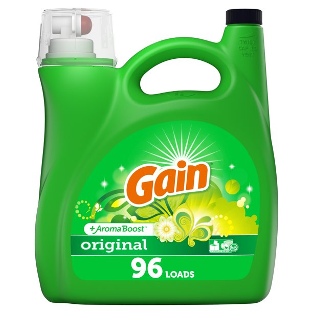 Gain Original 96 loads, Liquid Laundry Detergent, 150 Fl Oz - Walmart ...