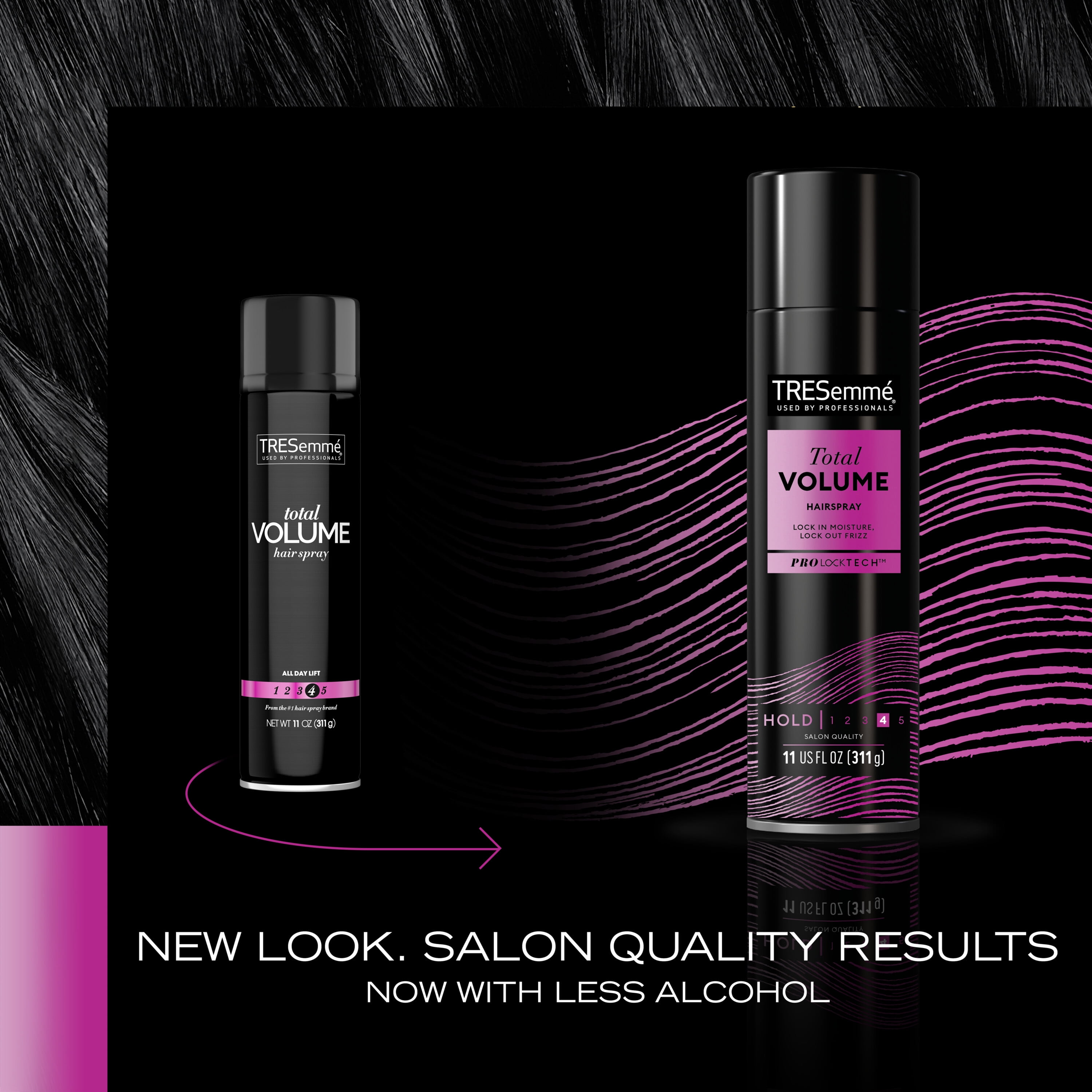 Tresemme Total Volume Voluminizing Hairspray for All-Day Lift, 11 oz ...