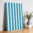 Abstract Blue Stripes Canvas Wall Art for Living Room, Minimalist Blue ...