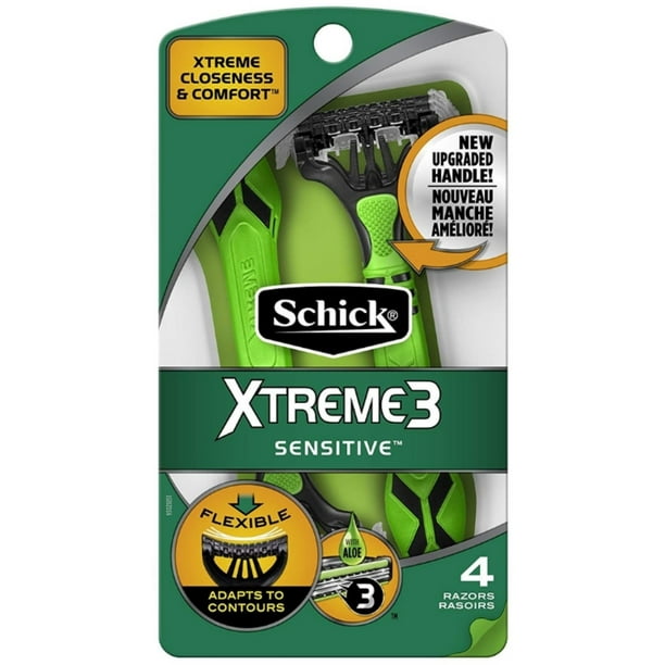 2 Pack - Schick Xtreme 3 Senstive Skin Disposable Razors for Men, 4 ea ...