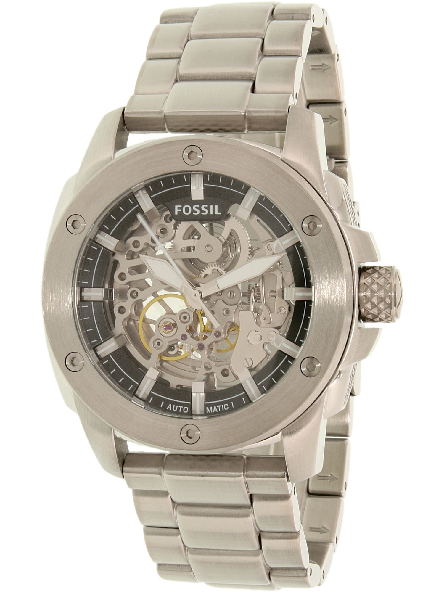 Fossil - Fossil Men's ME3081 Silver Stainless-Steel Automatic Dress ...