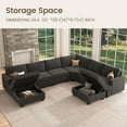 Nolany Oversized Comfy Sofa with Storage Ottoman, Large Modern ...