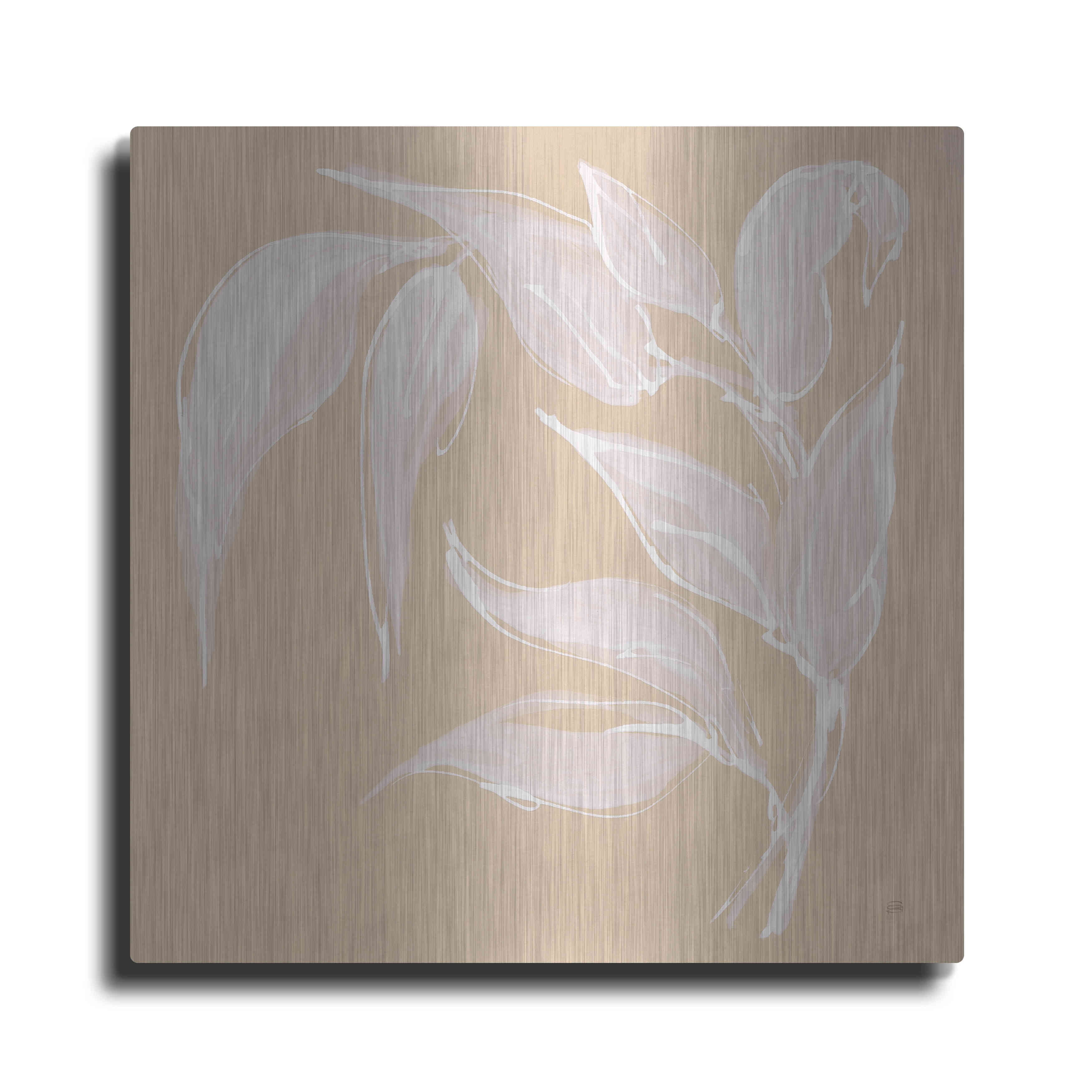 Luxe Metal Art 'Leaf Study V' by Chris Paschke, Metal Wall Art, 36"x36 ...
