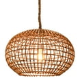 Creative Co-Op Open-Weave Wicker Ceiling Light, Natural - Walmart.com