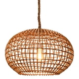 Creative Co-Op Open-Weave Wicker Ceiling Light, Natural - Walmart.com