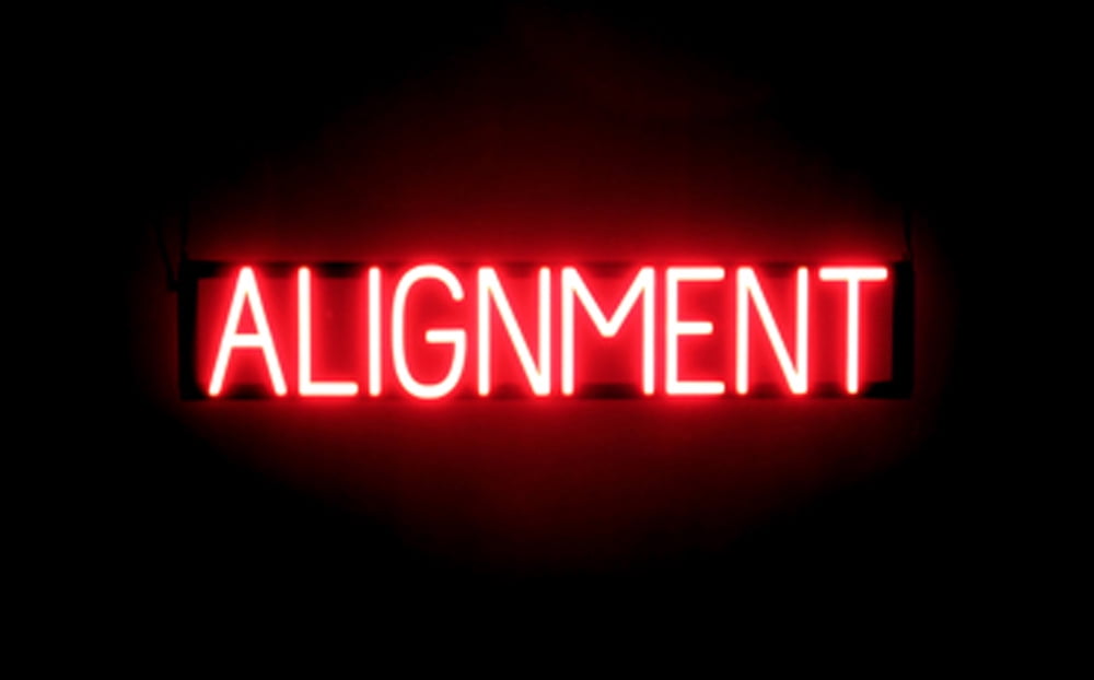 SpellBrite ALIGNMENT Neon-LED Sign for Business. 33.5" x 6.3" Ultra ...