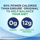 Ensure Light Nutrition Shake, 12g of high-quality protein, 0g Sugar, 2g ...