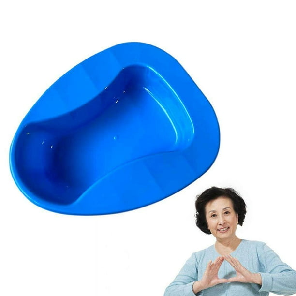 1 Pieces Bedpan Anti-Splash Big Blue aids bed pan elderly capacity ...