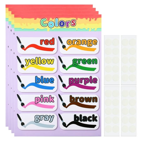 4pcs Color Chart, 11x17inch Color Chart Poster Color Words Tables Chart ...