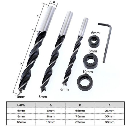 3-in-1 Center Drill Puncher Scriber Round Drilling Dowel Jig Set ...