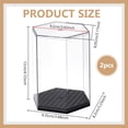 2pcs Plastic with Acrylic Minifigures Display Cases with Black Bases ...