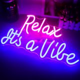 WX&YH Relax It’s a Relax LED Neon Light Signs USB Power for Gaming Room ...
