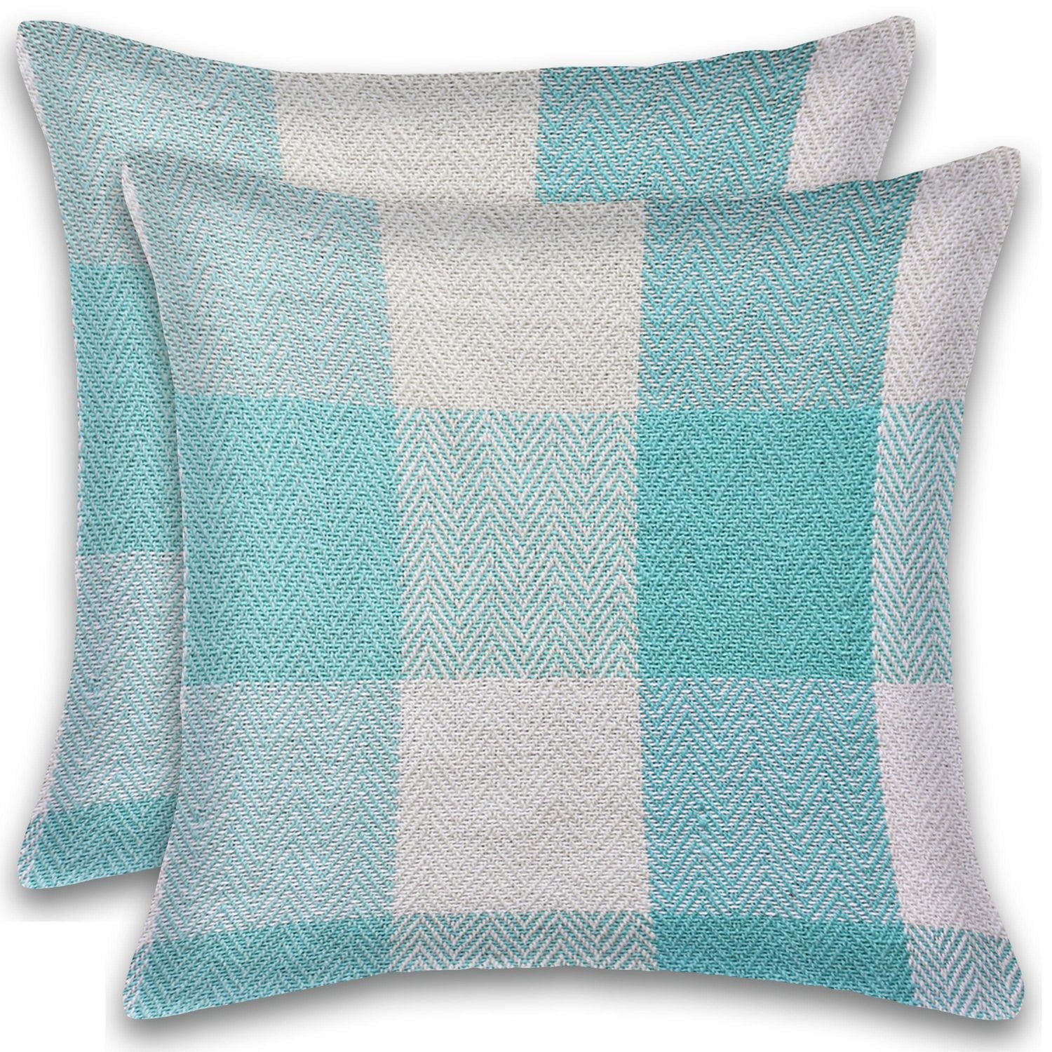 Click here for Fabstyles Herringbone Check Cotton Cushions Set Of... prices