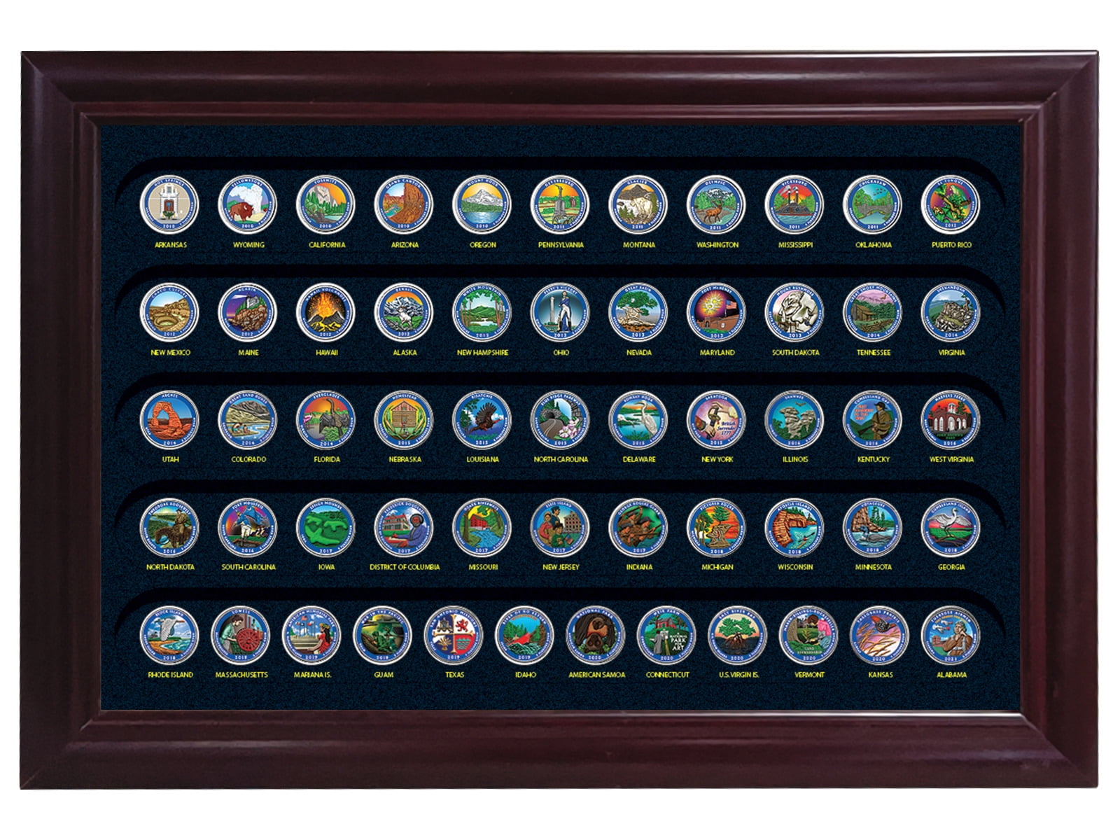 National Park Quarter Colorized Complete set (2010-2021) - America the ...