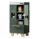 Robud Toddler Wooden Pretend Play Toy Fridge, Play Kitchen Set with ...