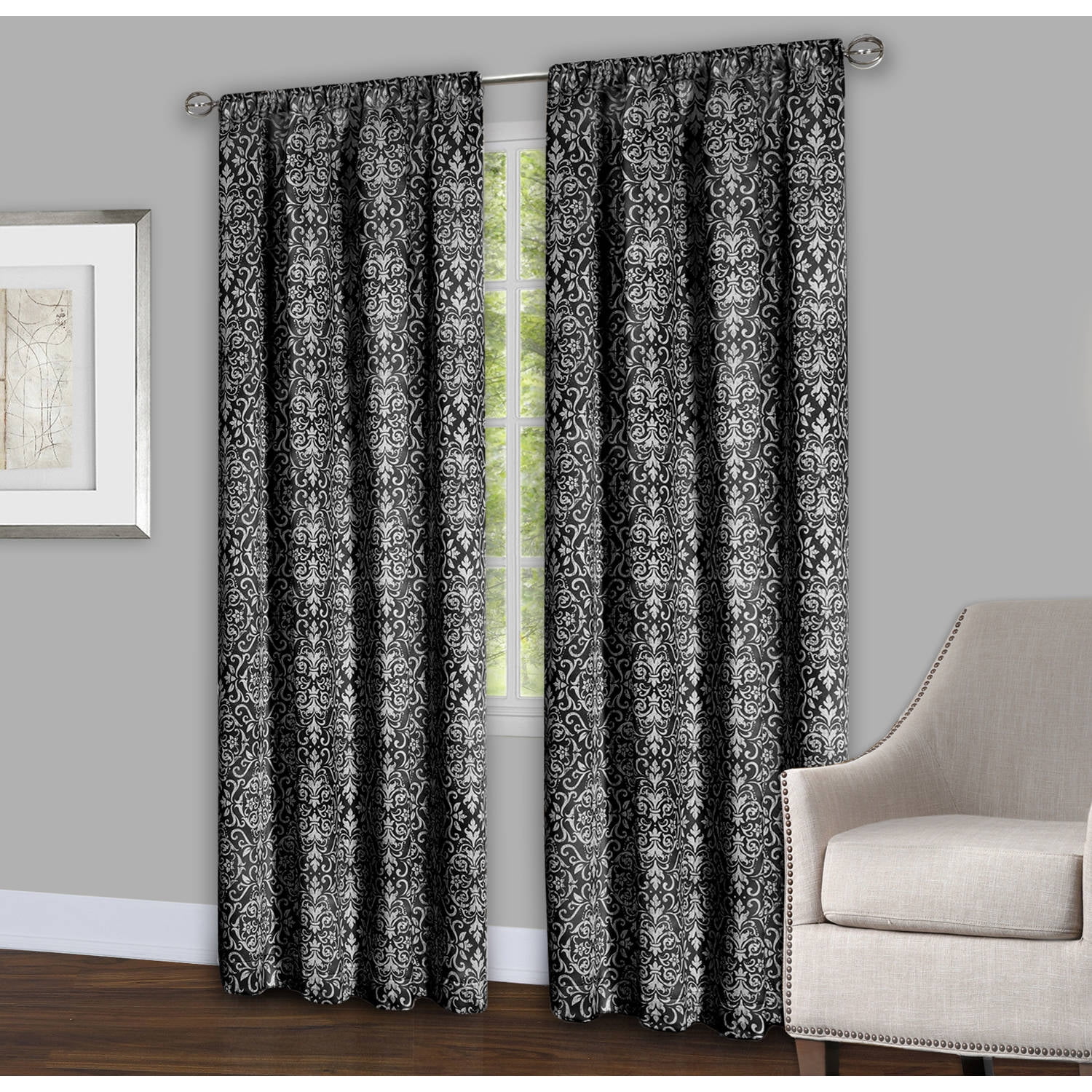 Mainstays Mandalay Window Curtain Panel, Multiple Colorsand Sizes ...