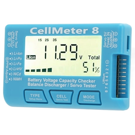 Digital Battery Capacity Checker, Large Screen LCD Backlight High ...