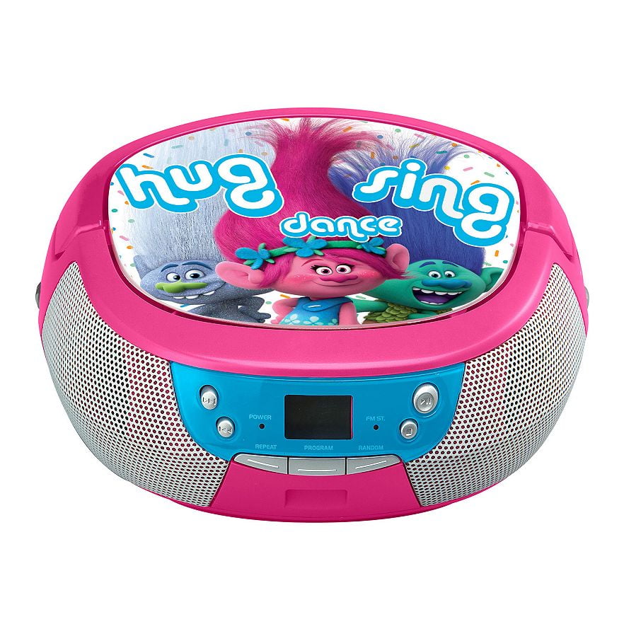 Trolls DreamWorks Hug Sing Dance CD Player Stereo Boombox with AM/FM ...