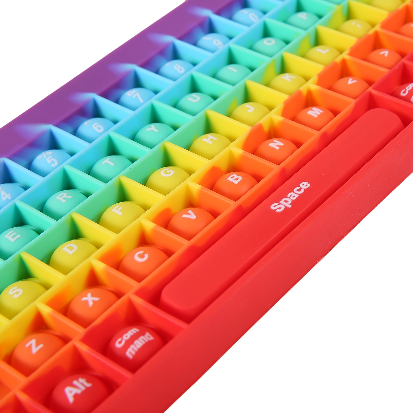 Buy Keyboard Fidget Pop Toy Sensory Alphabet Poppet Toy Silicone Bubble ...