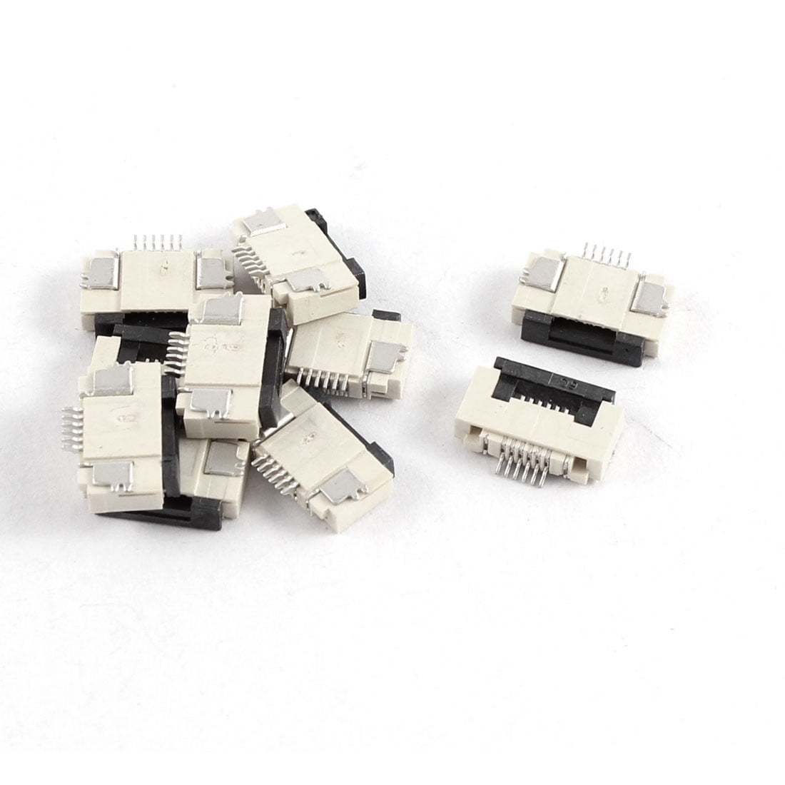 Unique Bargains 10Pcs Clamshell Type Bottom Port 6Pin 0.5mm Pitch FFC ...