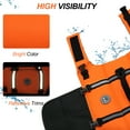 VIVAGLORY Dog Life Jacket, Ripstop, Bright Orange, Medium, Swimming ...