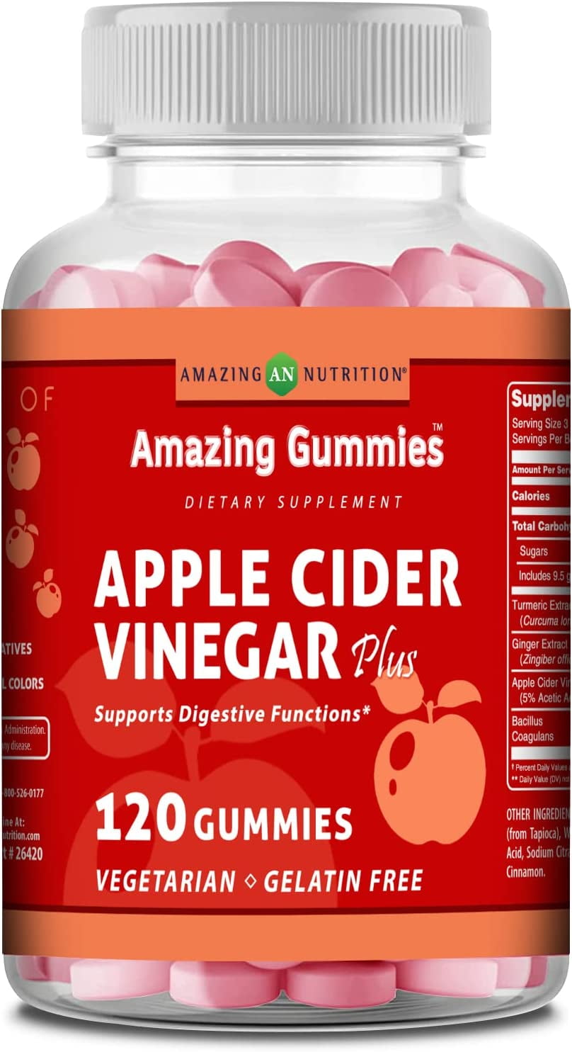 Amazing Gummies Apple Cider Vinegar Plus 120 Gummies - Apple Flavor ...