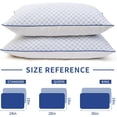 Adjustable Bed Pillows Queen Size Set of 2 for Sleeping, Soft and ...