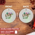 3drose, Text of Live Well, Circle Porcelain Ornament - Walmart.com